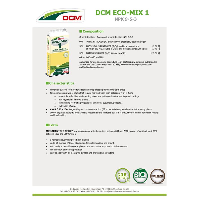 DCM ECOR 1 NPK 9 -5 -3