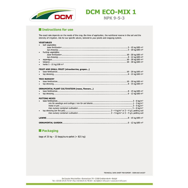 DCM ECOR 1 NPK 9 -5 -3